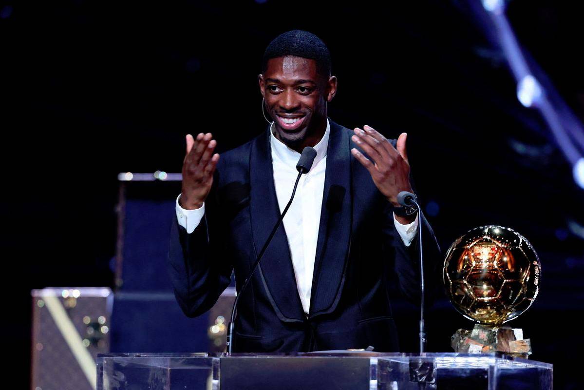 PSG star Ousmane Dembele wins men’s Ballon d’Or award