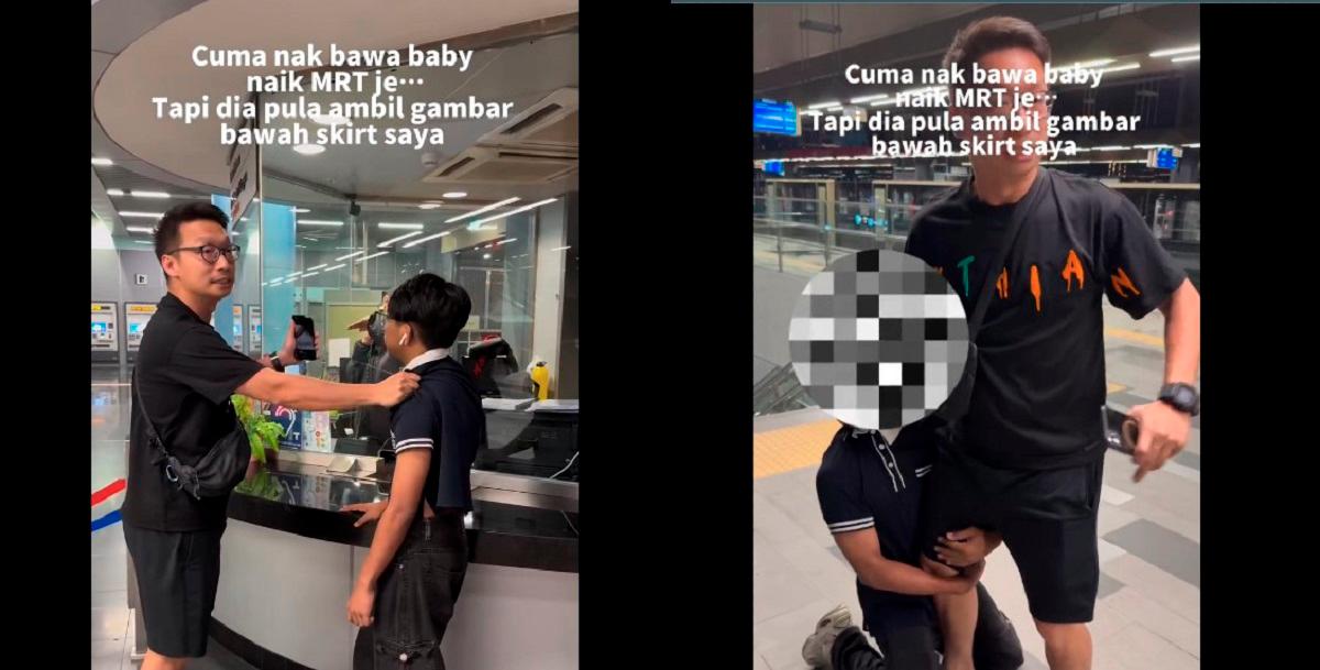 Husband catches teen allegedly taking upskirt photos of wife at MRT station